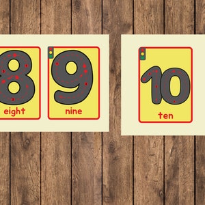 Number Tracing Posters & Flashcards, Vehicles and Roads, Printable ...