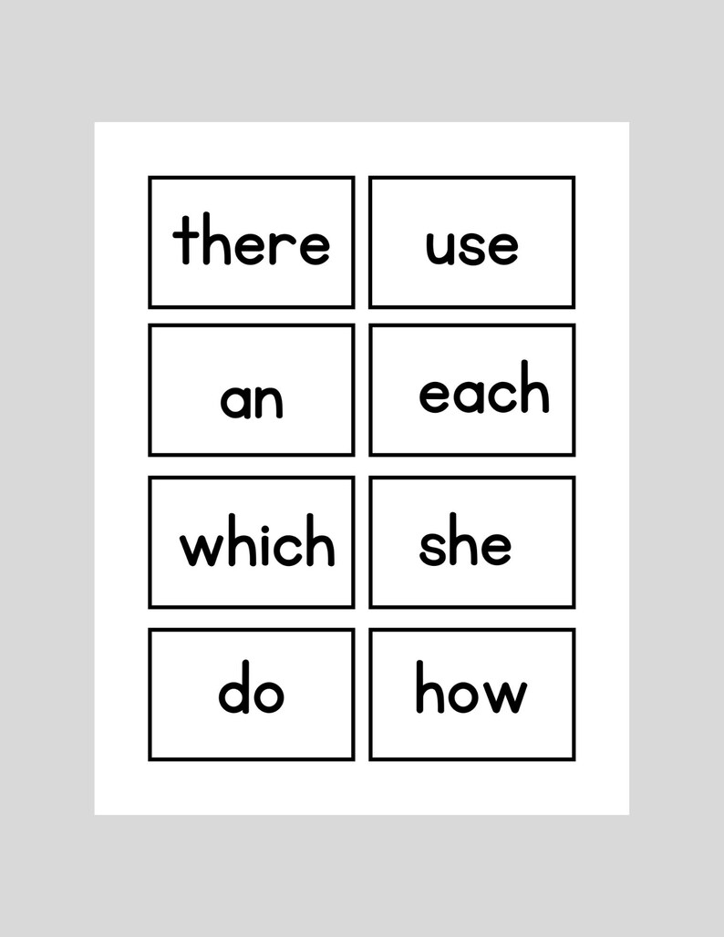 100 Sight Word Flash Cards Printable | Preschool & Kindergarten ...