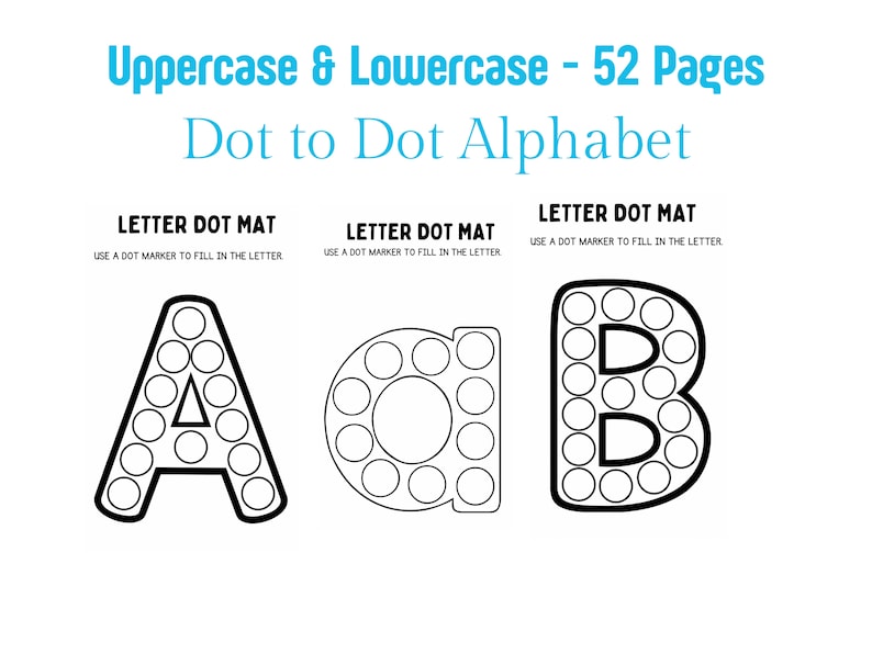 Alphabet Dot Marker Printables, ABC Coloring Pages, Activity for ...