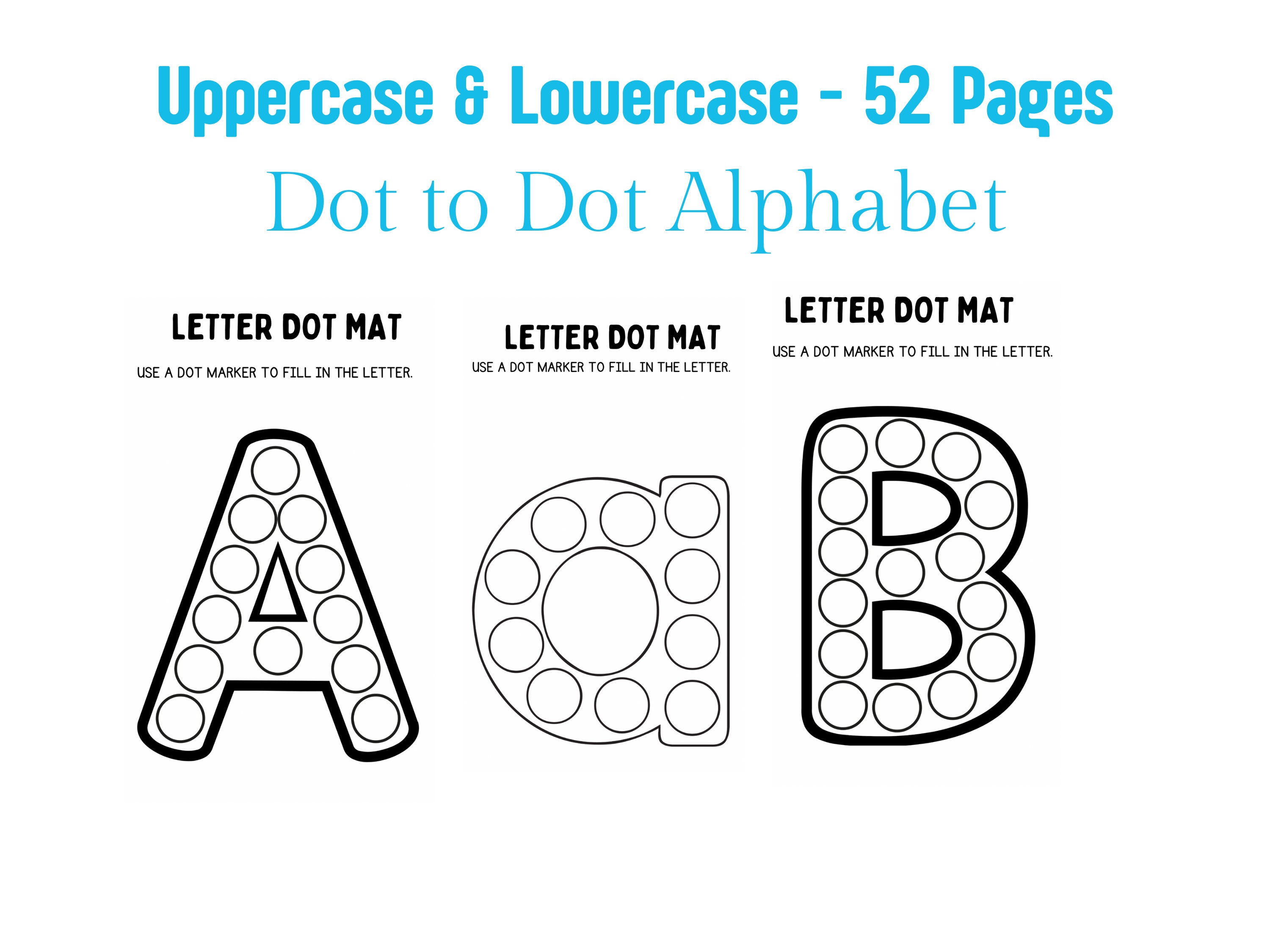 Alphabet Dot Marker Printables, ABC Coloring Pages, Activity for ...