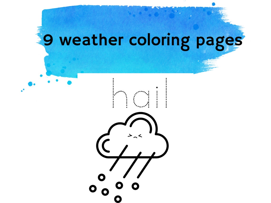 Weather Coloring Pages for Kids | Printable Coloring Sheets | Toddler ...