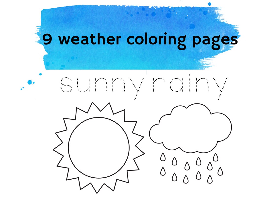 Weather Coloring Pages for Kids | Printable Coloring Sheets | Toddler ...