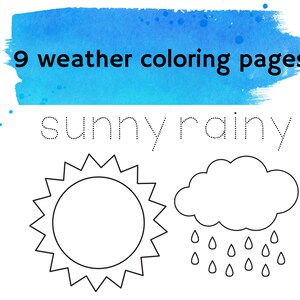 Weather Coloring Pages for Kids | Printable Coloring Sheets | Toddler ...