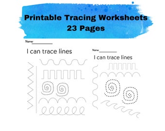 Preschool Line Tracing Worksheets, Lines Trace Pages Printable ...