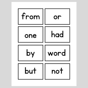 100 Sight Word Flash Cards Printable | Preschool & Kindergarten ...
