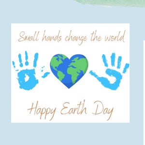 Earth Day Handprint Art, Earth Day Art for Kids, Earth Day Printable ...