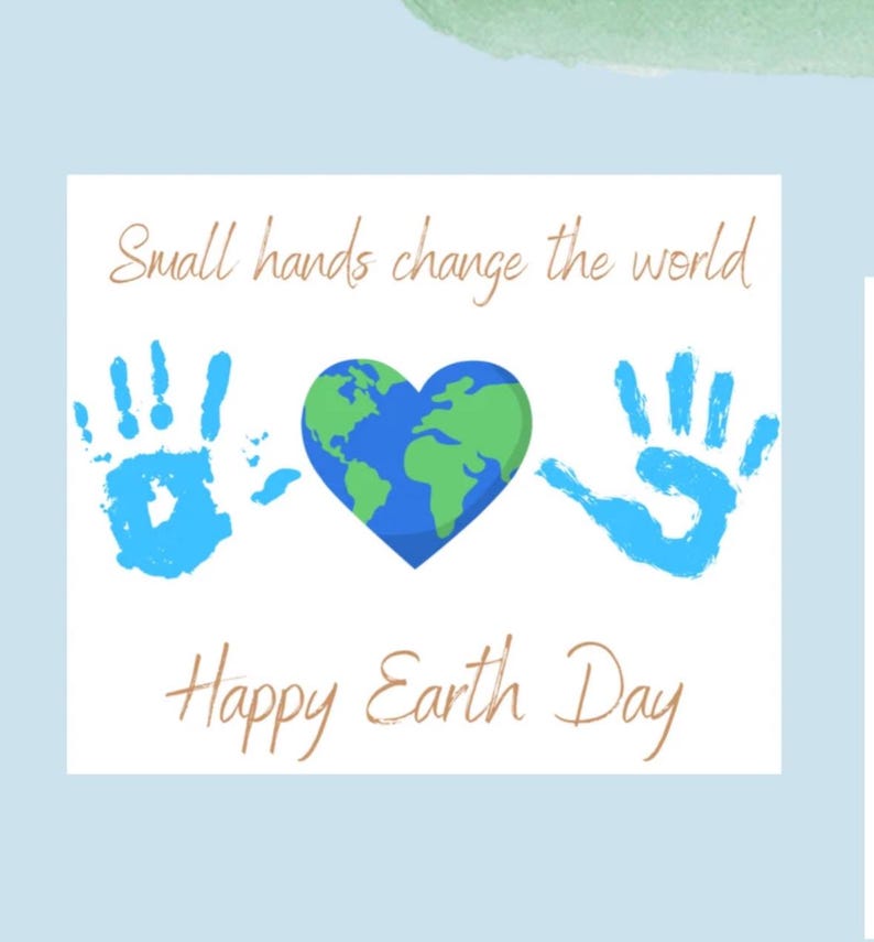 Earth Day Handprint Art, Earth Day Art for Kids, Earth Day Printable ...