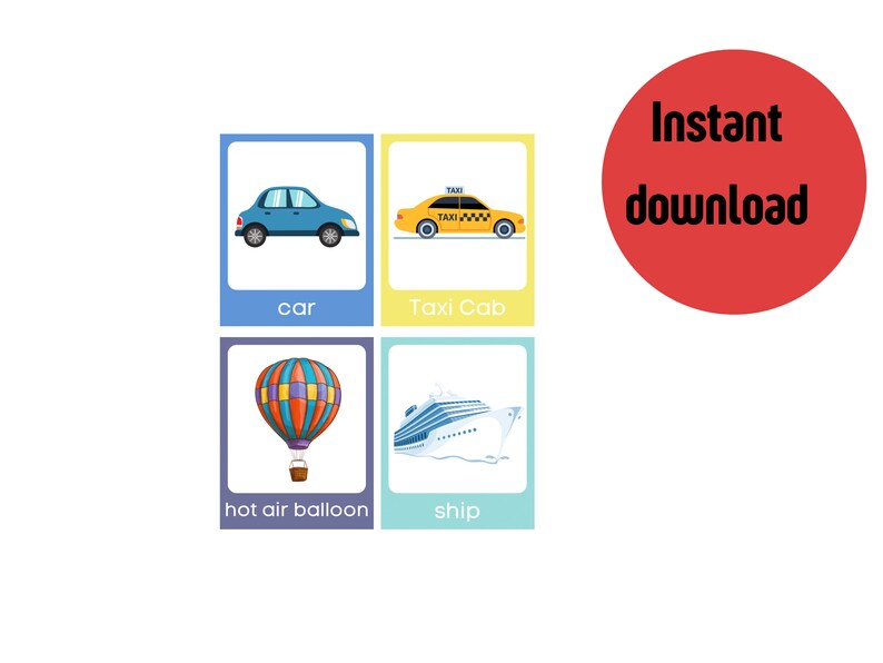 Transport Flashcards Montessori Flashcards, Homeschool, Preschool ...