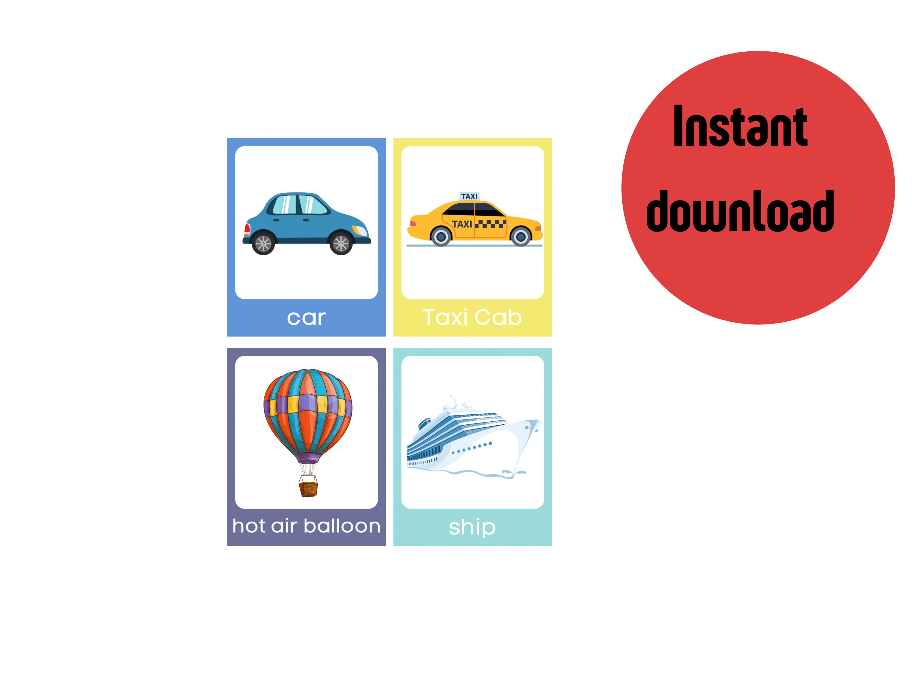 Transport Flashcards | Montessori Flashcards, Homeschool, Preschool ...