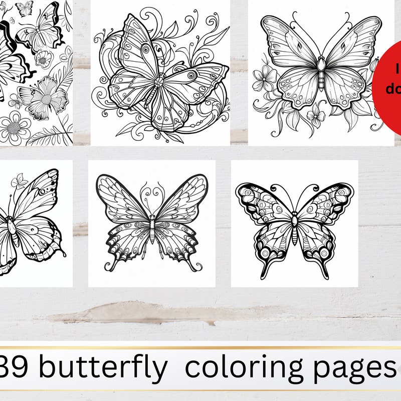 Coloring Flower Cards - Etsy