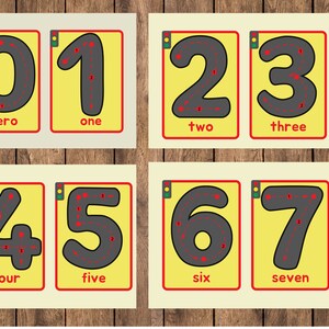 Number Tracing Posters & Flashcards, Vehicles and Roads, Printable ...