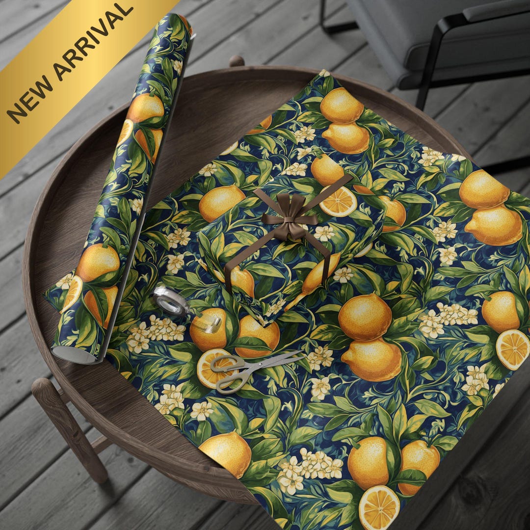 Wrapping Paper Tuscany Citrus Stunning Gift Wrap Birthday Gift Wrap ...