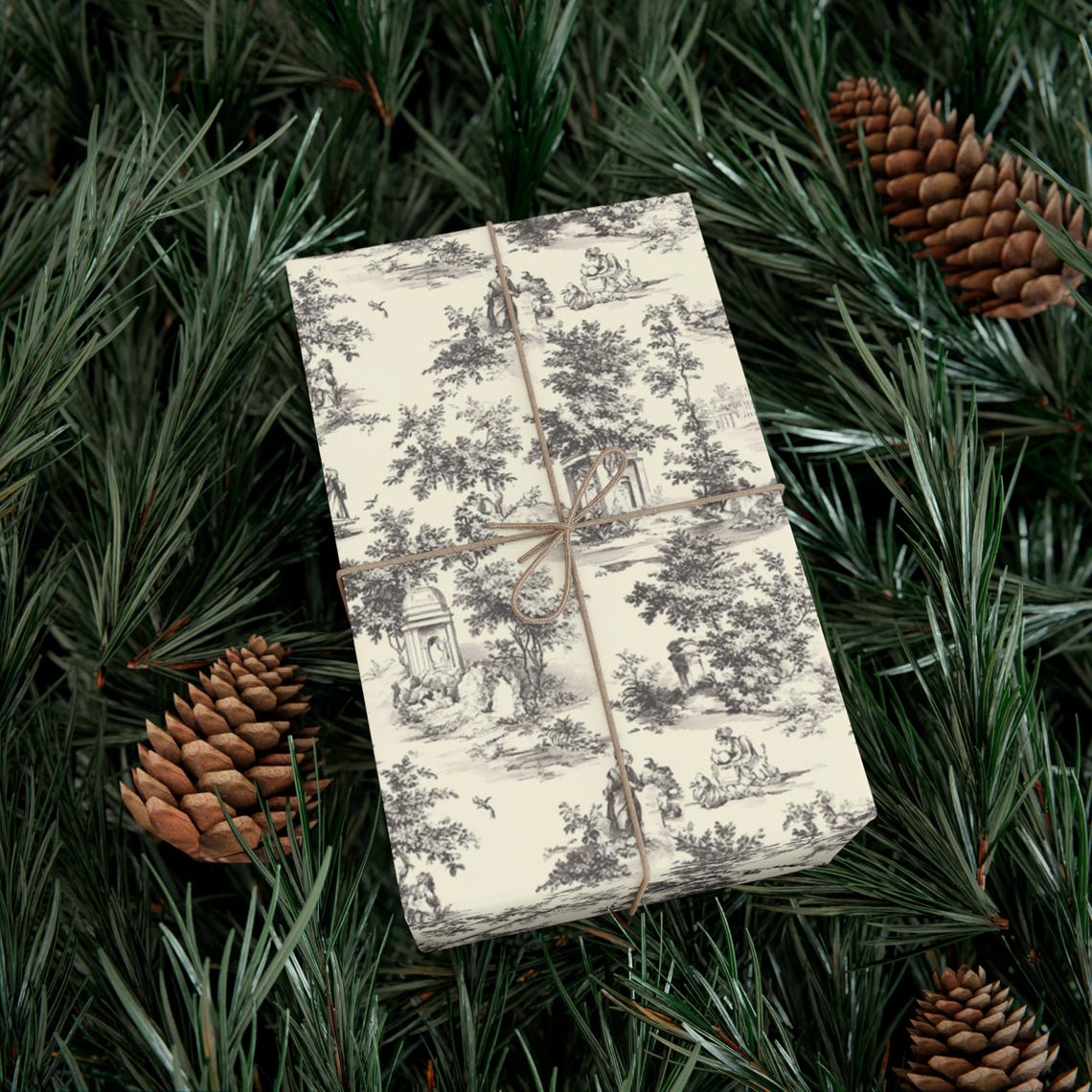 Vintage French Toile Gift Wrap: Elegant Black & Ivory Wrapping Paper - Etsy