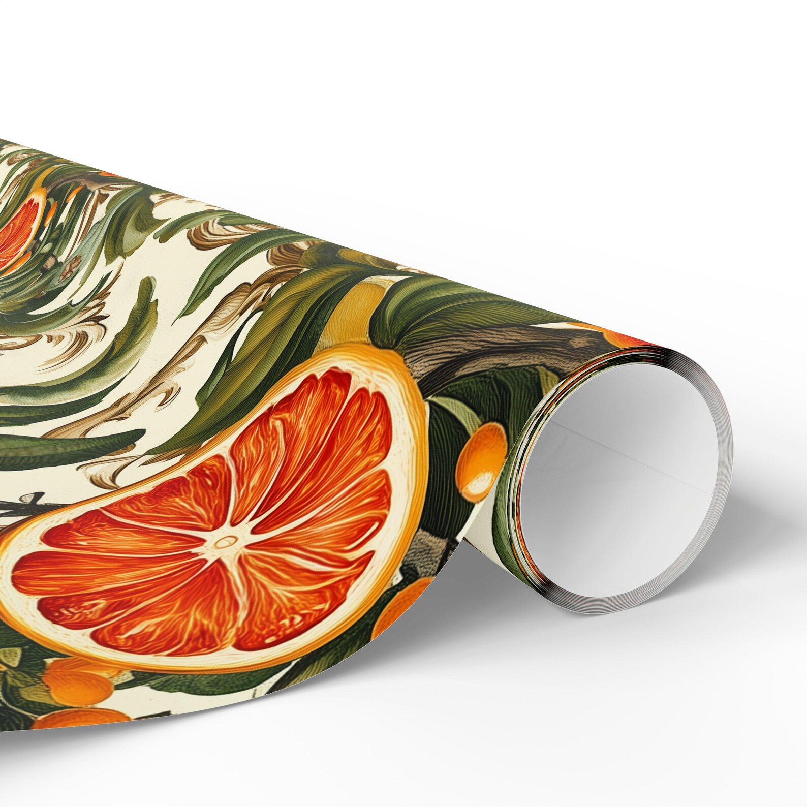 Vintage Citrus Fruit Gift Wrapping Paper - Orange and Lemon Botanical ...