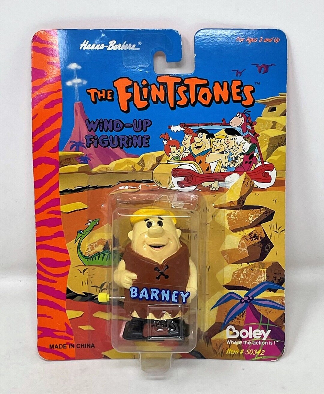 Hanna Barbera the Flintstones Barney Wind up Figurine Boley Vintage Toy ...