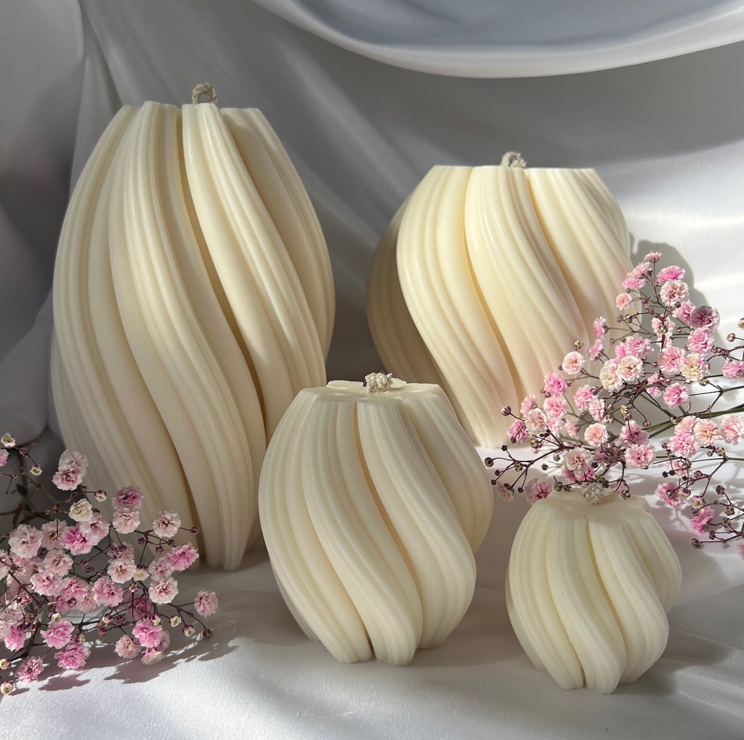 SWIRLY, Wave Candle, Swirl Candle, Large Wave Candle, Wave Candle ...