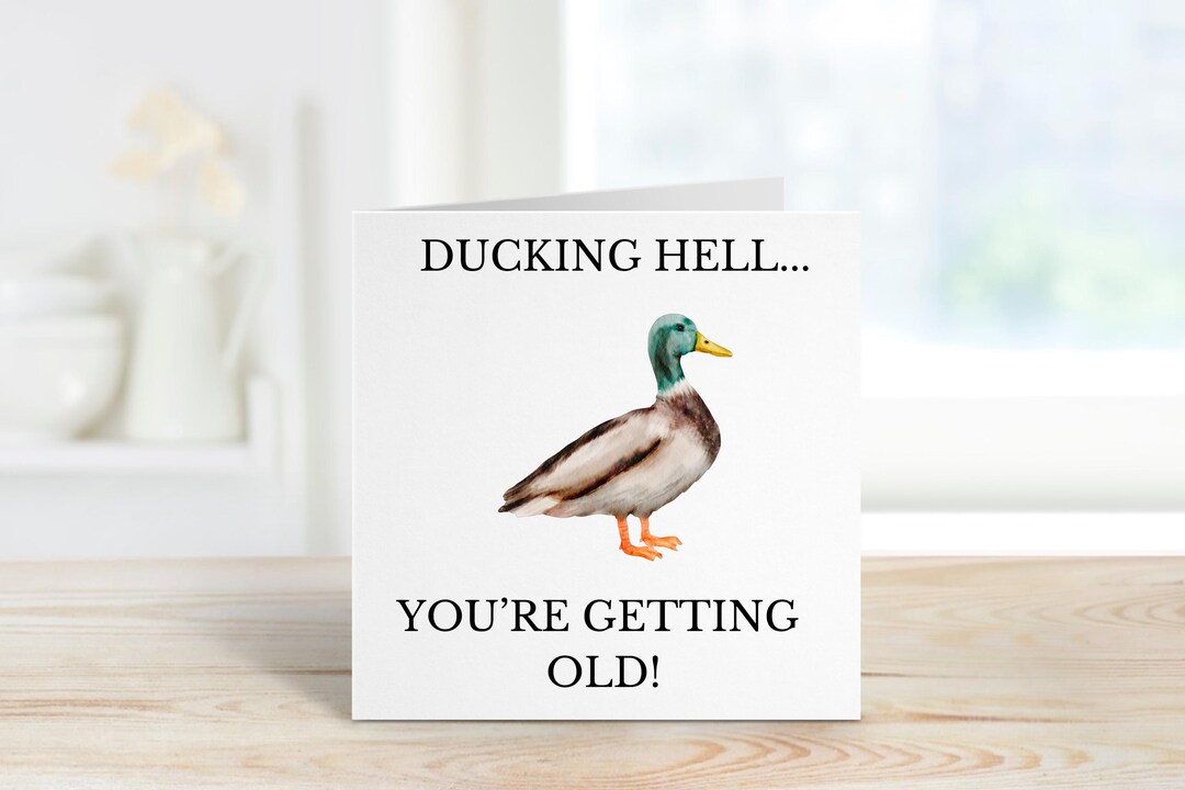 Ducking Hell Birthday Card | Greeting Card | Happy Birthday | Gift ...