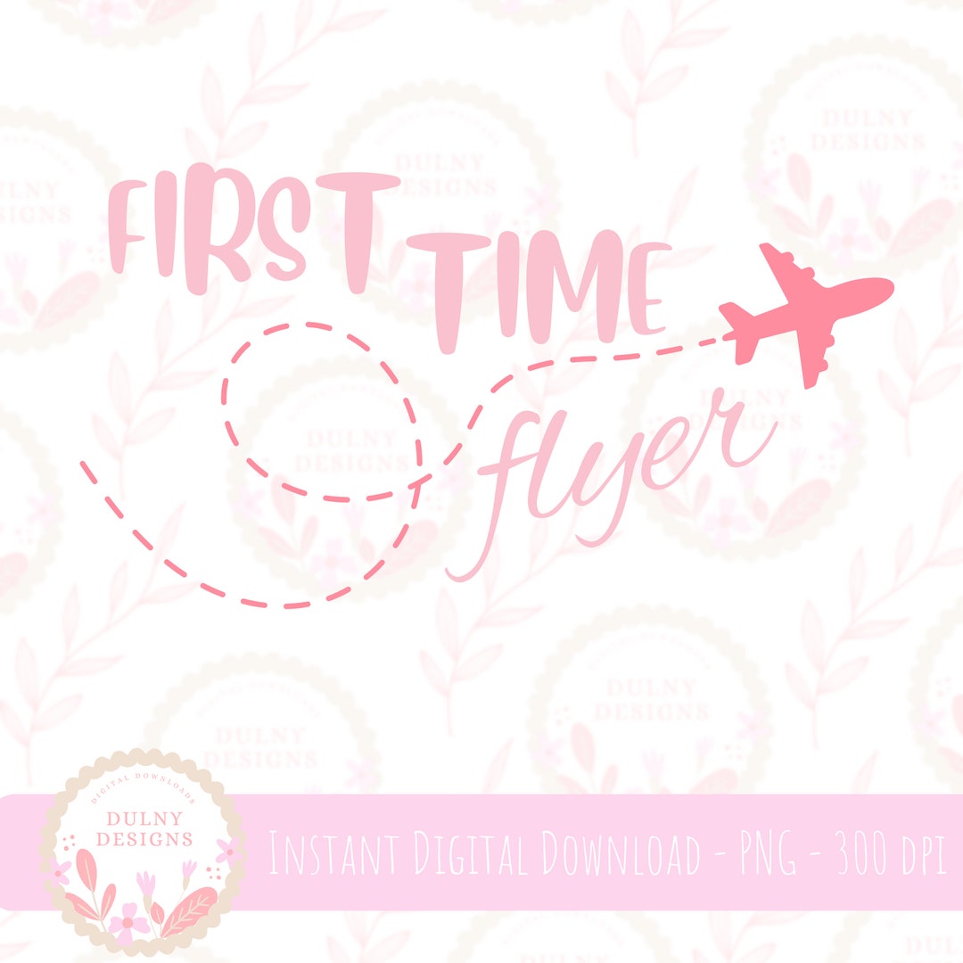 Pink First Time Flyer PNG Holiday PNG Tee Design Seaside Instant ...