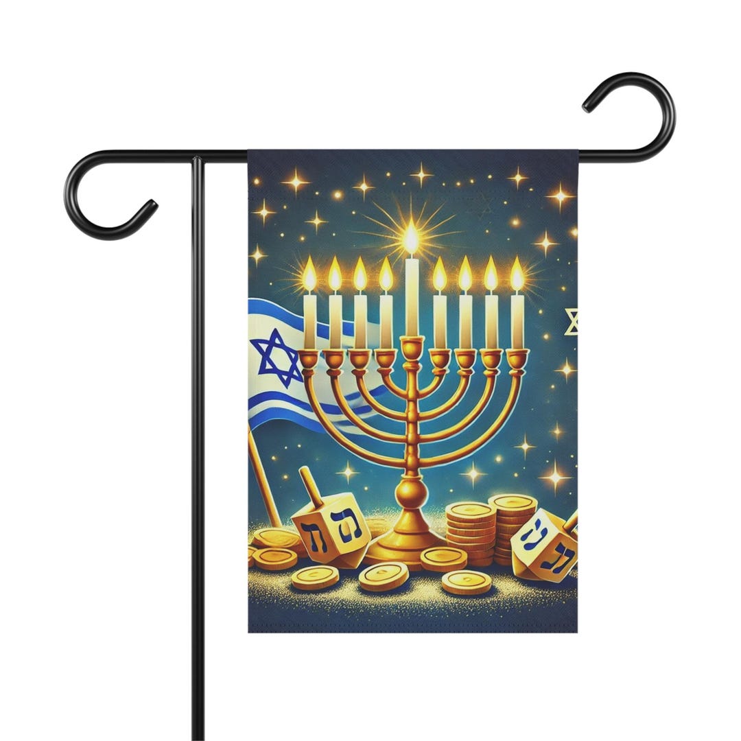 Hanukkah Menorah Garden & House Banner - Etsy