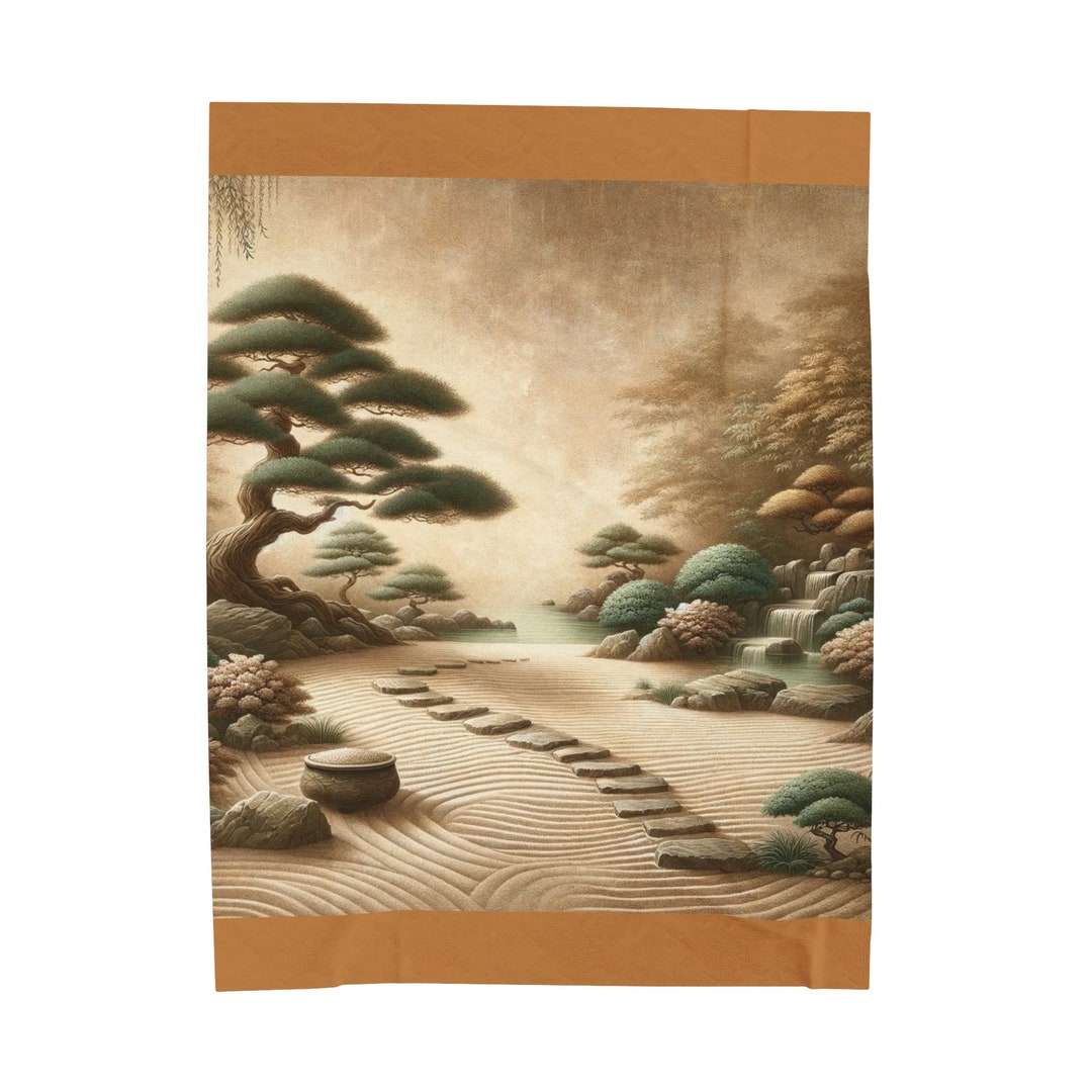 Serene Zen Garden Plush Blanket - Etsy