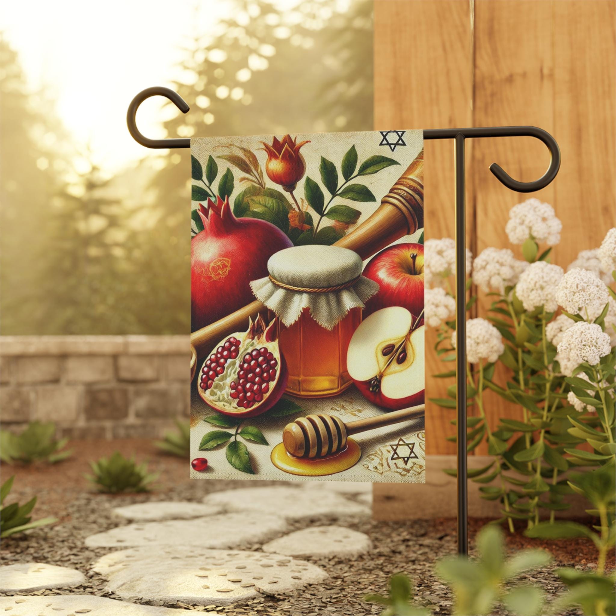 Rosh Hashanah Garden & House Banner Elegant Rosh Hashanah Decor Jewish ...