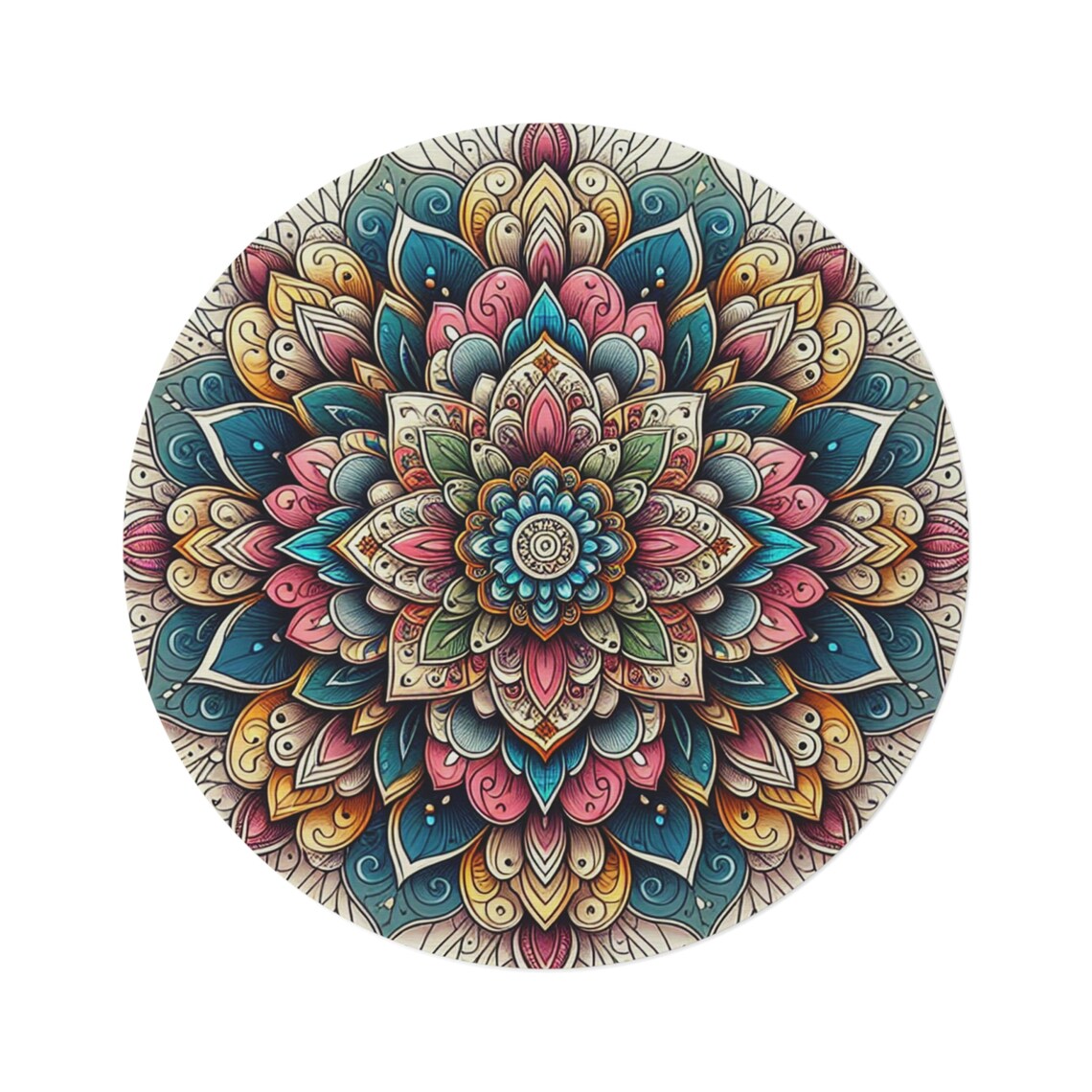 Timeless Elegance: 60-inch Round Mandala Rug for Inspired Décor - Etsy