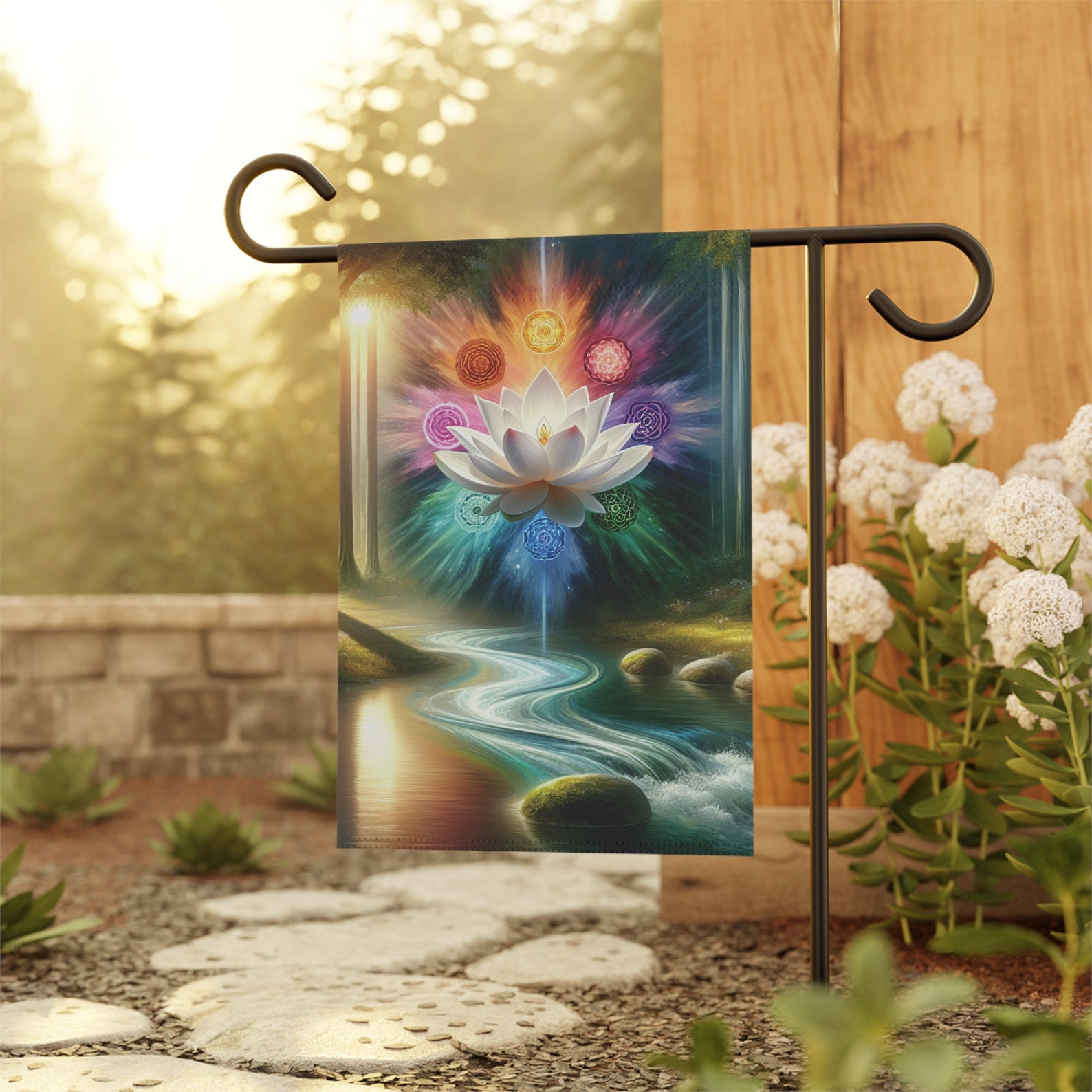 Chakra Lotus Garden Flag - Etsy