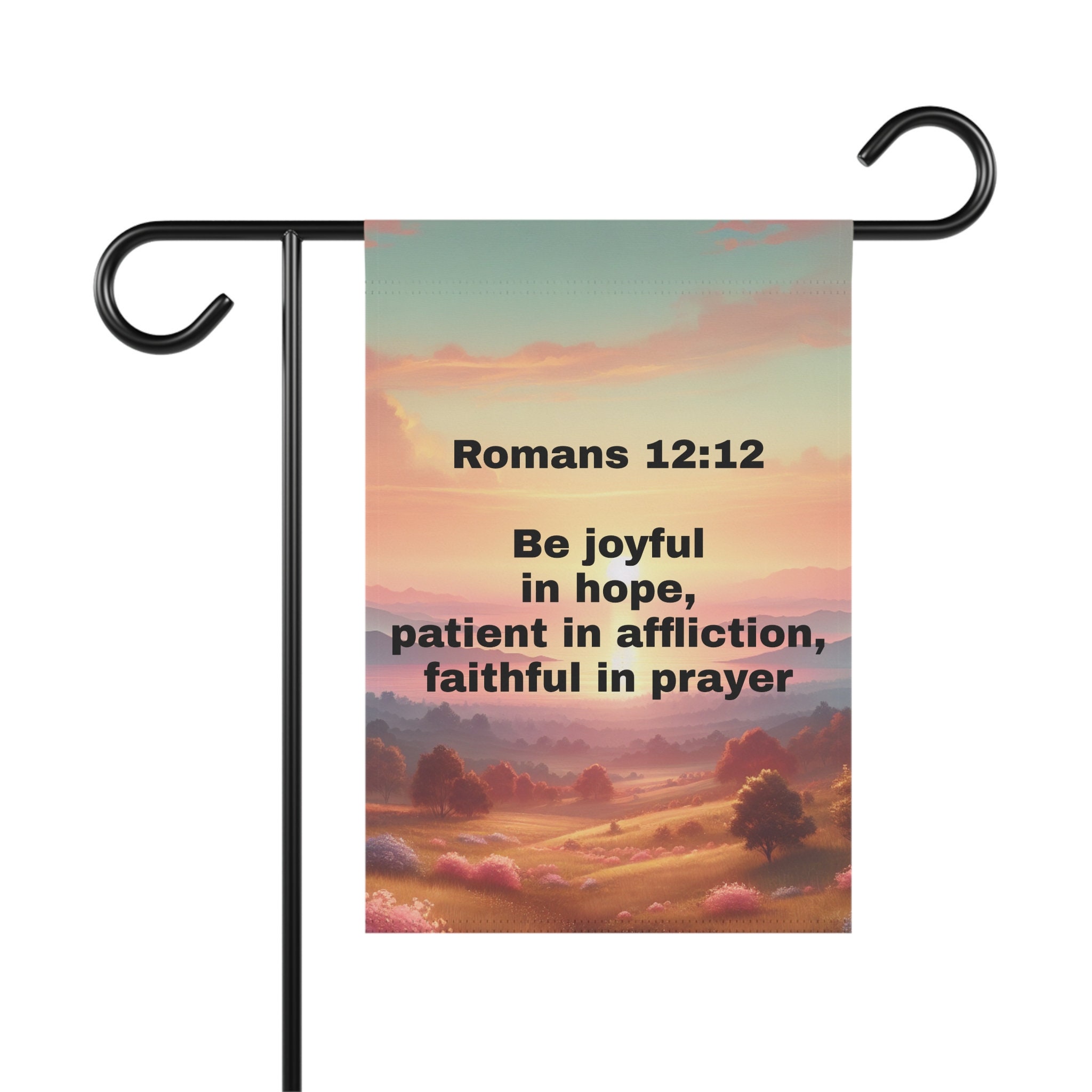 Romans 12:12 Garden & House Banner - Etsy
