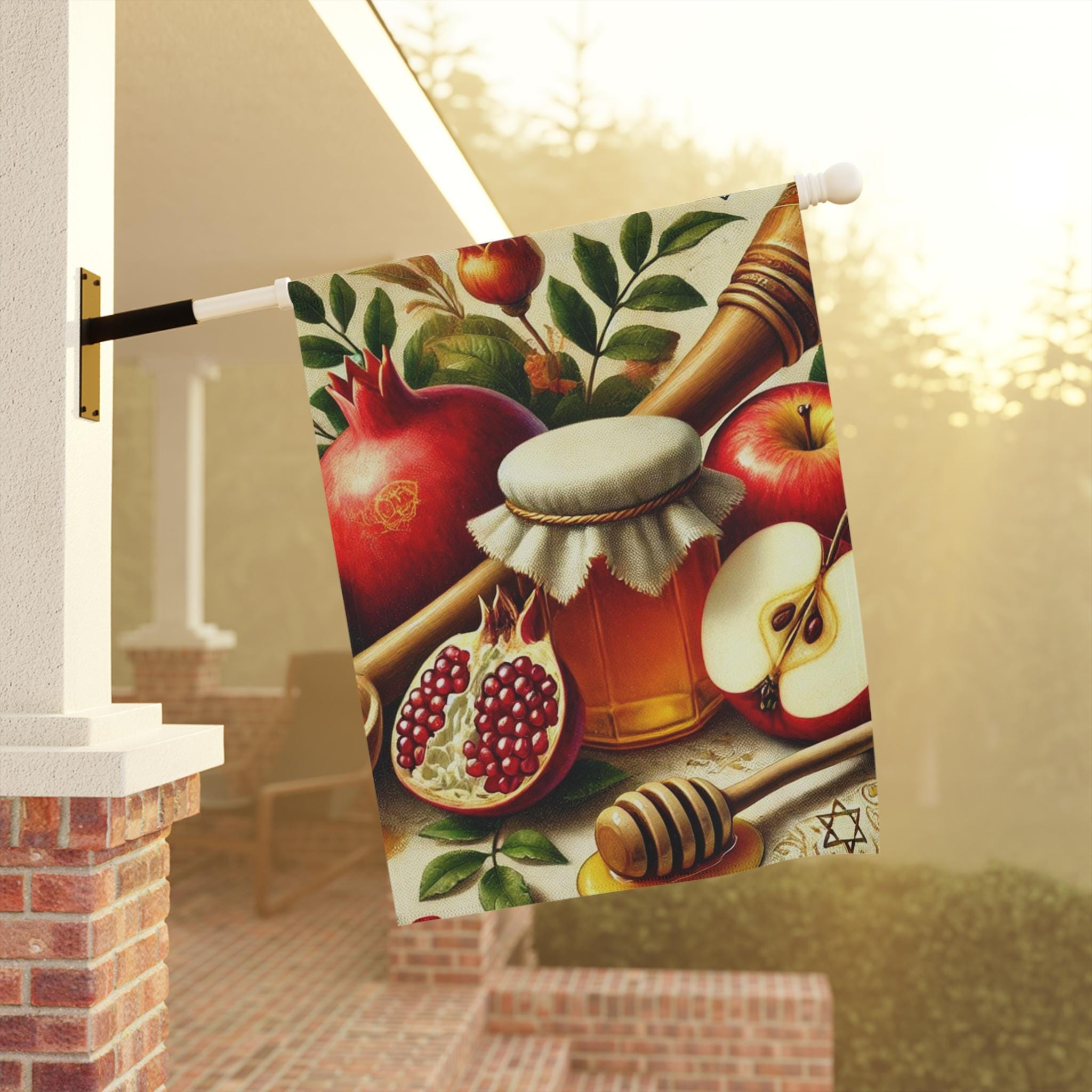 Rosh Hashanah Garden & House Banner Elegant Rosh Hashanah Decor Jewish ...