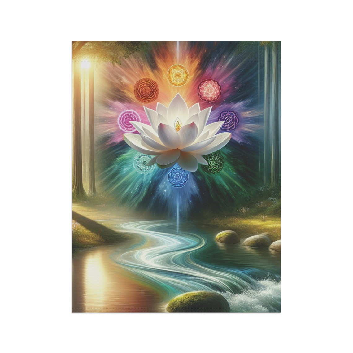 Chakra Lotus Garden Flag - Etsy
