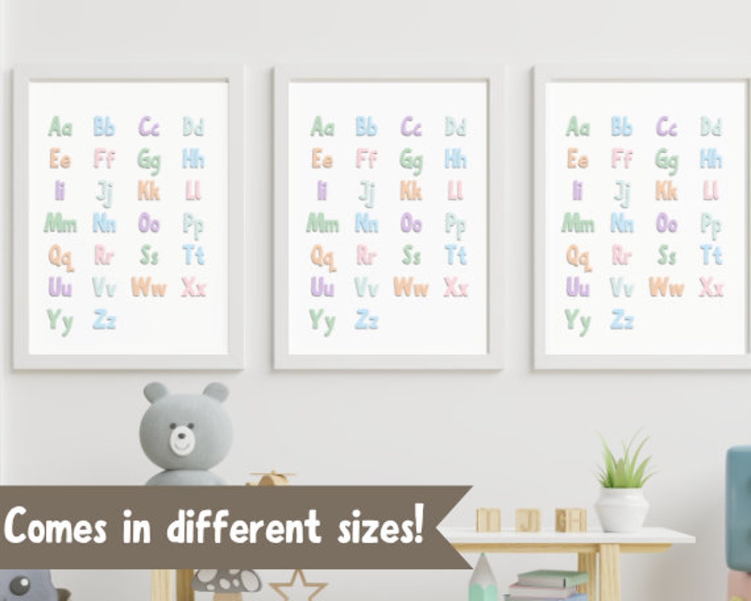 ABC Poster for Kids | Alphabet Poster Playroom Sign Learning Posters ...