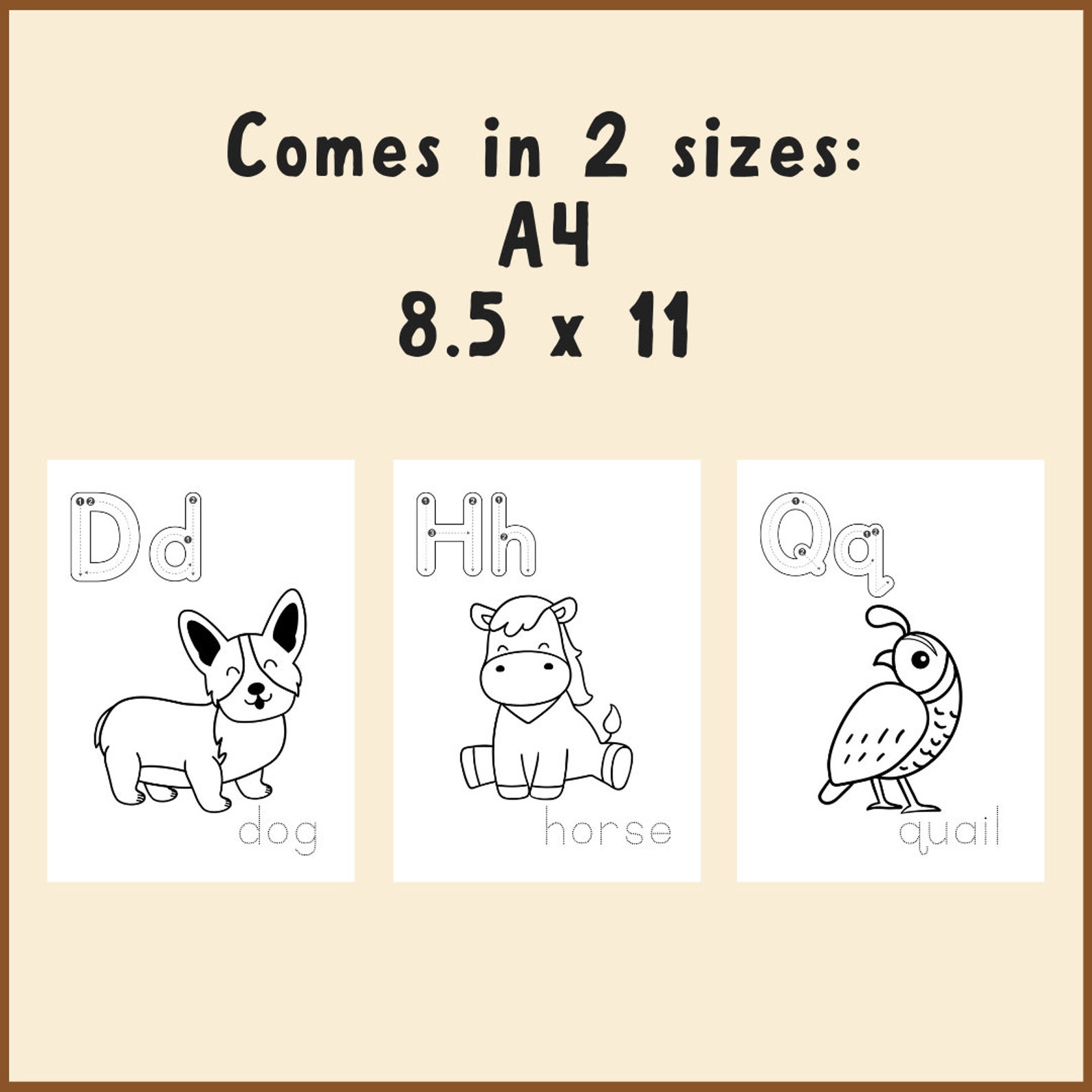 Animal and Alphabet Coloring and Tracing Book for Kids | Learning ...