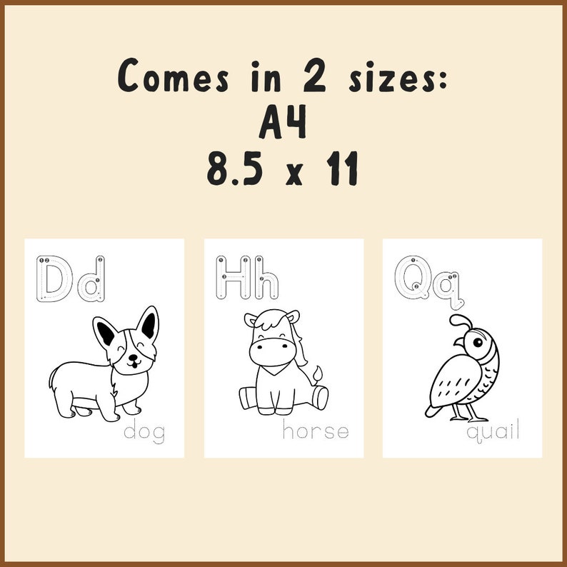 Animal and Alphabet Coloring and Tracing Book for Kids | Learning ...