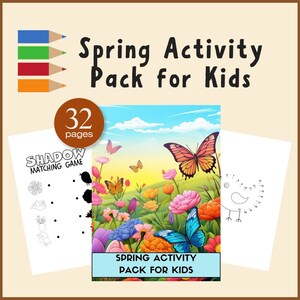 Spring Activity Printable | Spring Coloring Pages Spring Activity Pack ...