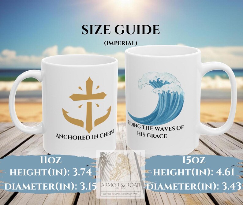 Christ Anchor Wave Coffee Mug, Faith Tea Cup, Christian Wedding Gift ...