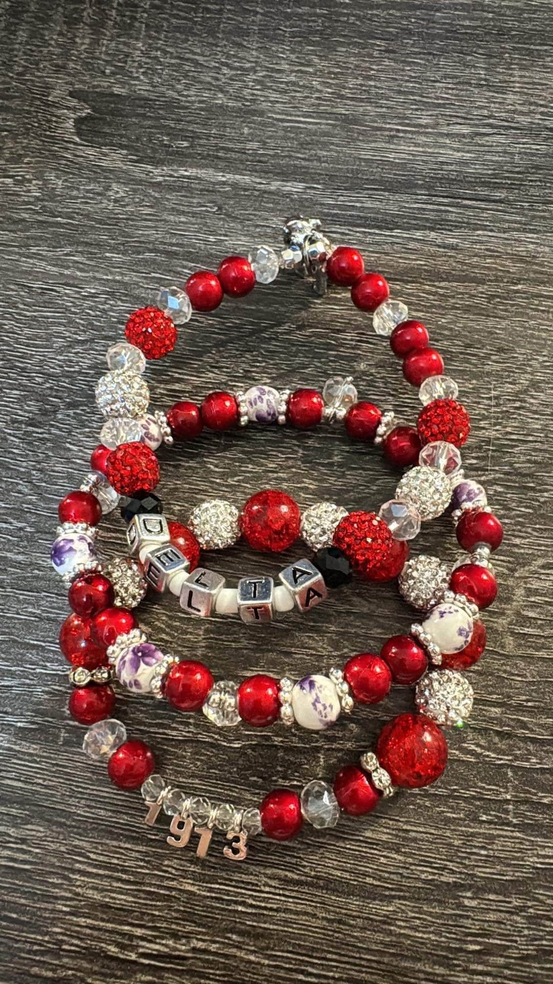 Delta Sigma Theta Bracelet Stack (set of 2 or 3) - Etsy