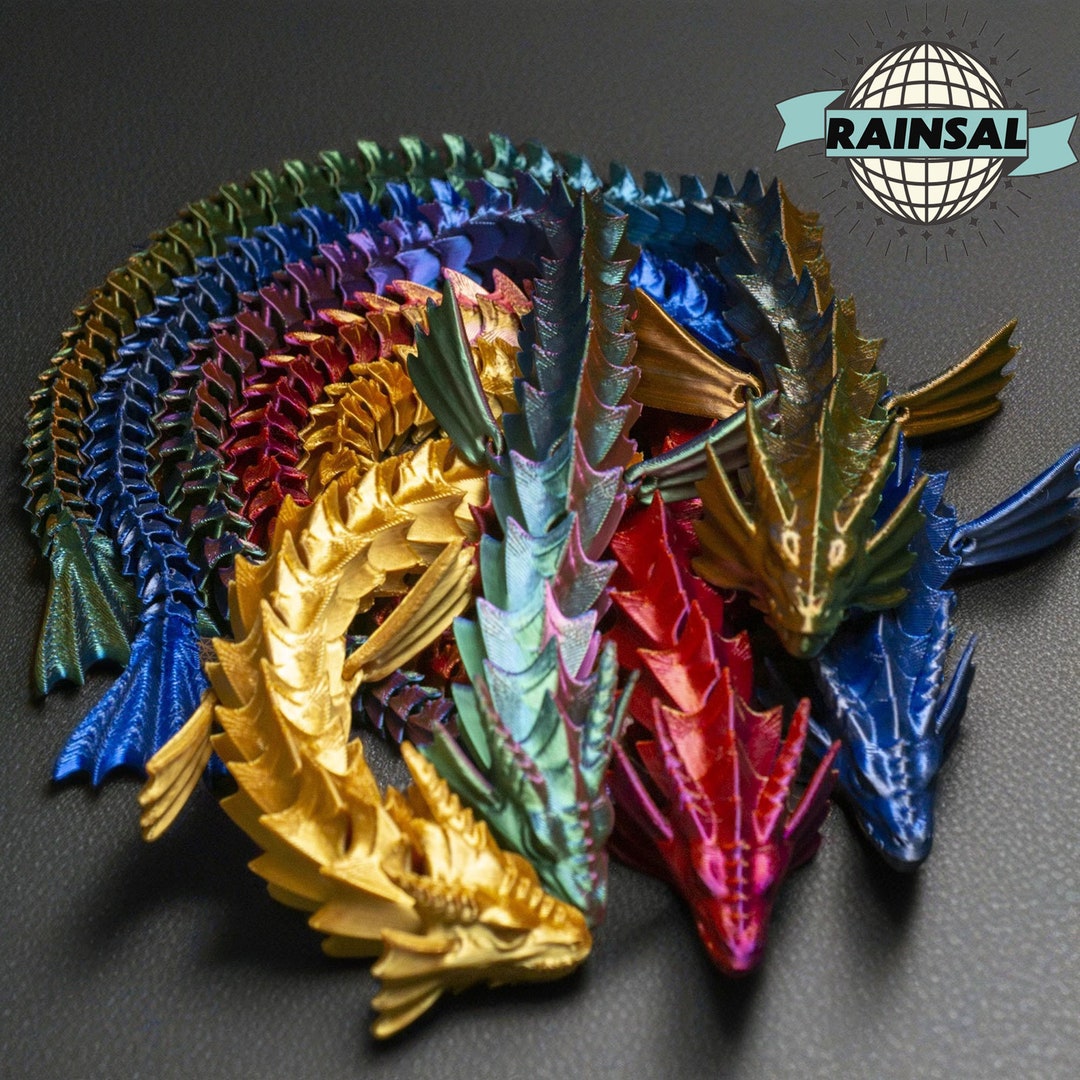3D Printed Water Dragon, Flexi Toys, Year of the Dragon, 3D Printed Sea ...