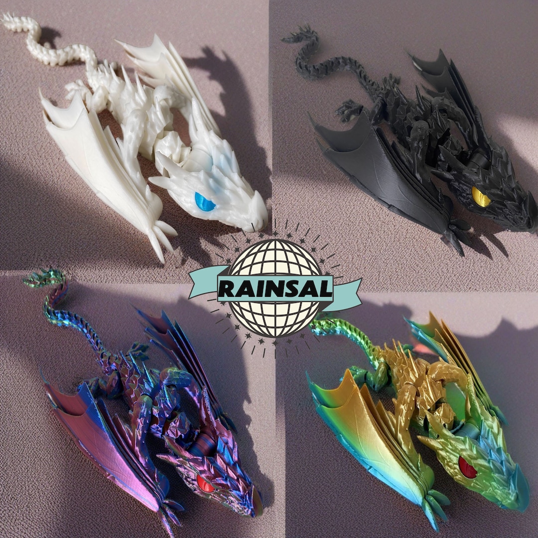 Articulated Crystal Dragon 3D Printed High Quality Multiple Options ...