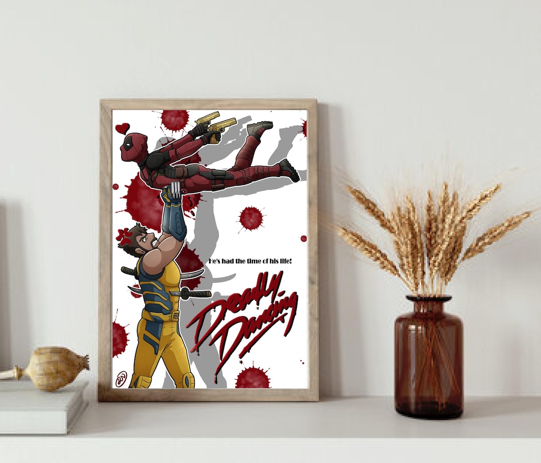 Deadpool & Wolverine Deadly Dancing Print - Etsy