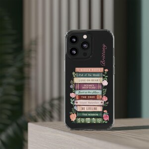 Personalized Bookish Phone Case With Custom Titles, Clear Transparent ...