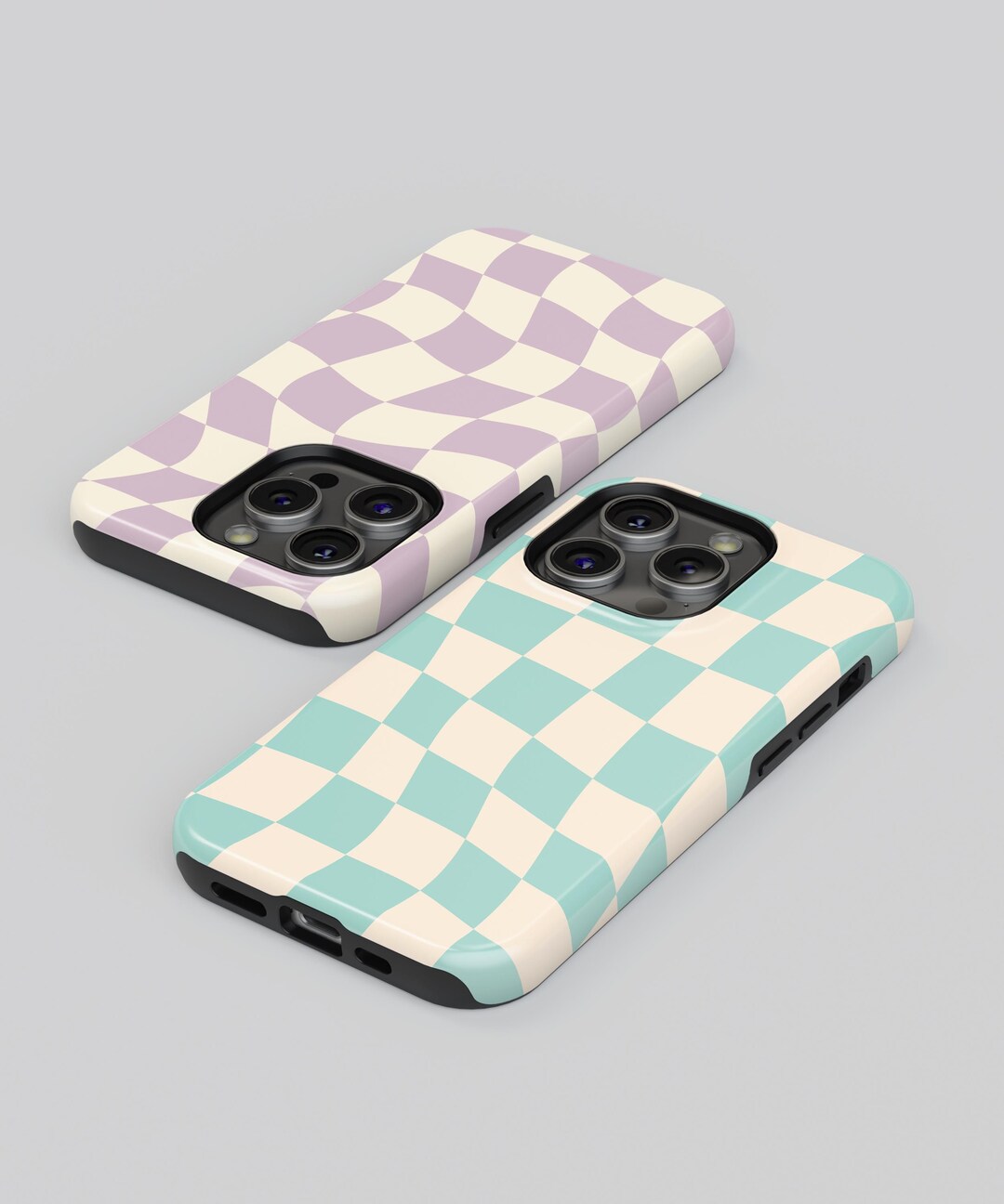 Wavy Checkerboard Phone Case, Magsafe or Tough Cover for iPhone 17 ...