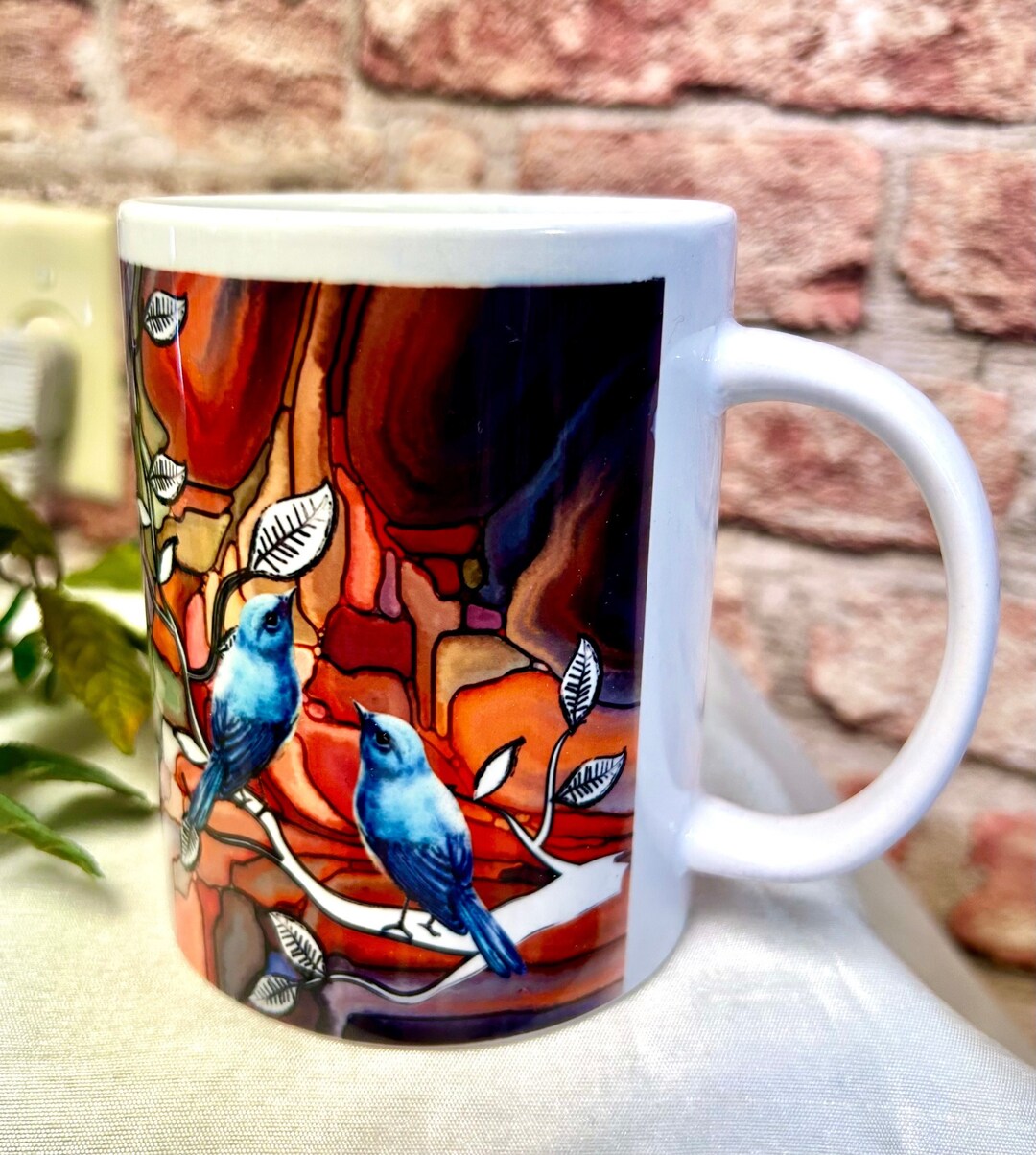 Coffee Mug, Tea Mug, Personalized Mug, Stained Glass Mug, Stained Glass ...