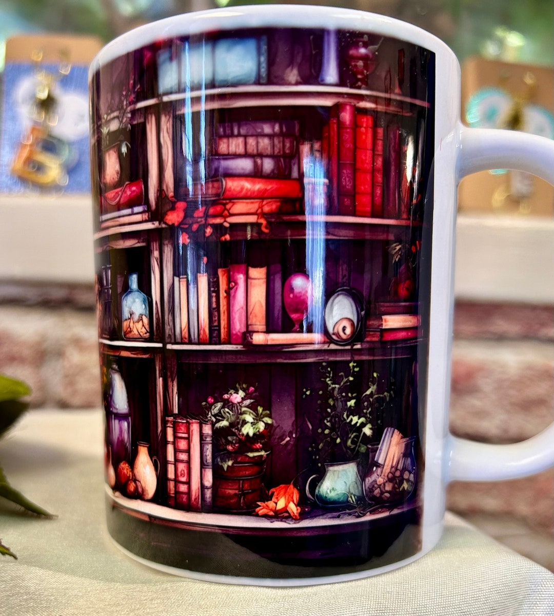 Library Theme Coffee Mug, Tea Mug, Personalized Mug, , Coffee Mug ...