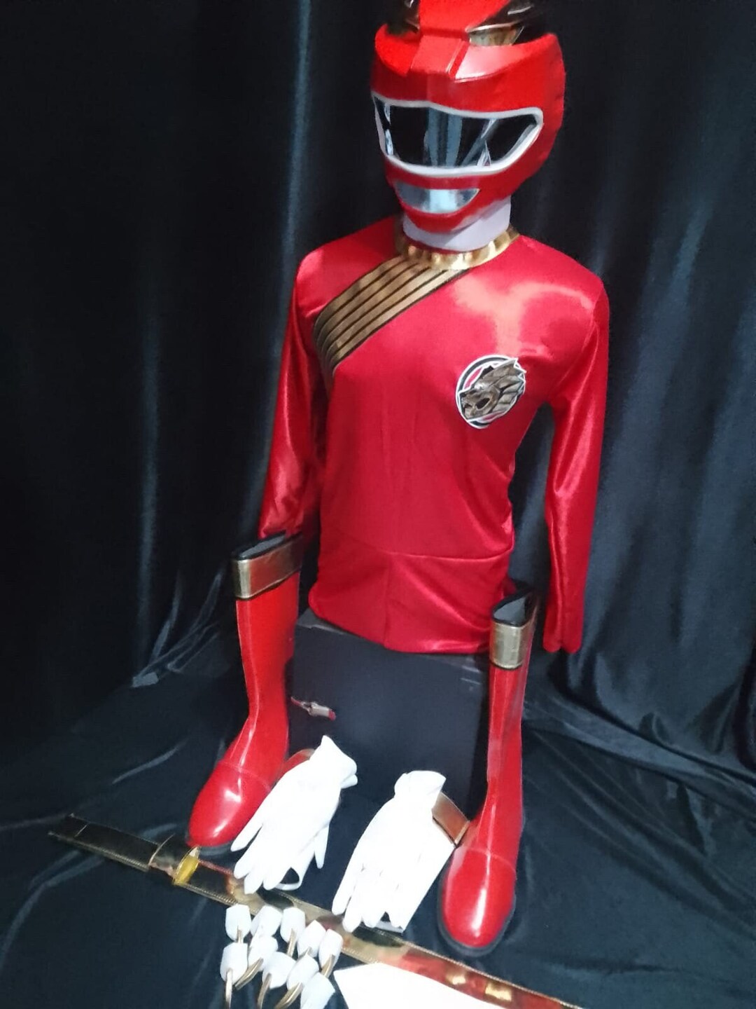 Gao Red Power Ranger Cosplay Costume: Wild Force Tokusatsu Suit - Etsy