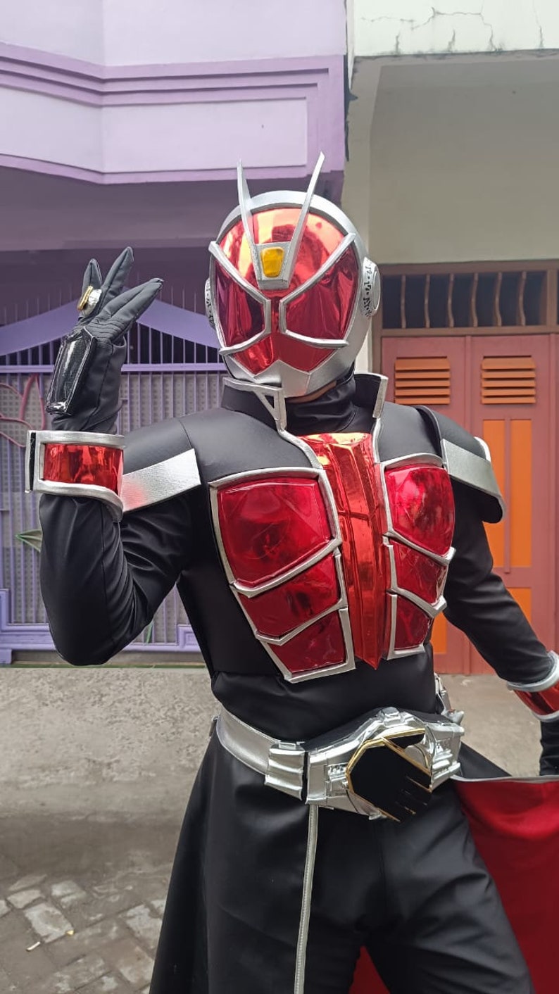 Kamen Rider Wizard Flame Style Tokusatsu Suit Wearable Cosplay Costume ...