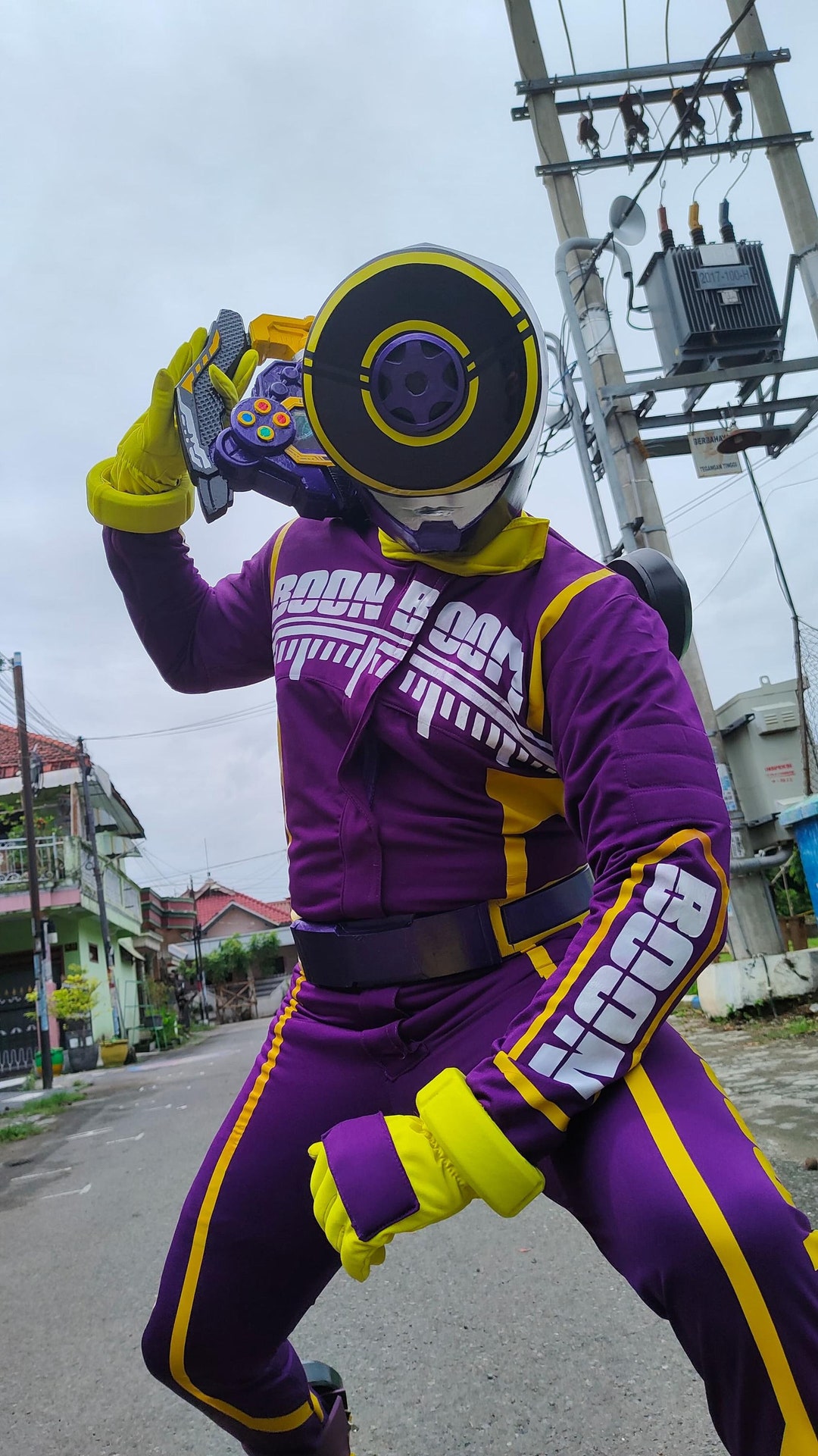 Bakuage Sentai Boonboomger Boon Violet Cosplay Costume Set Super Sentai ...