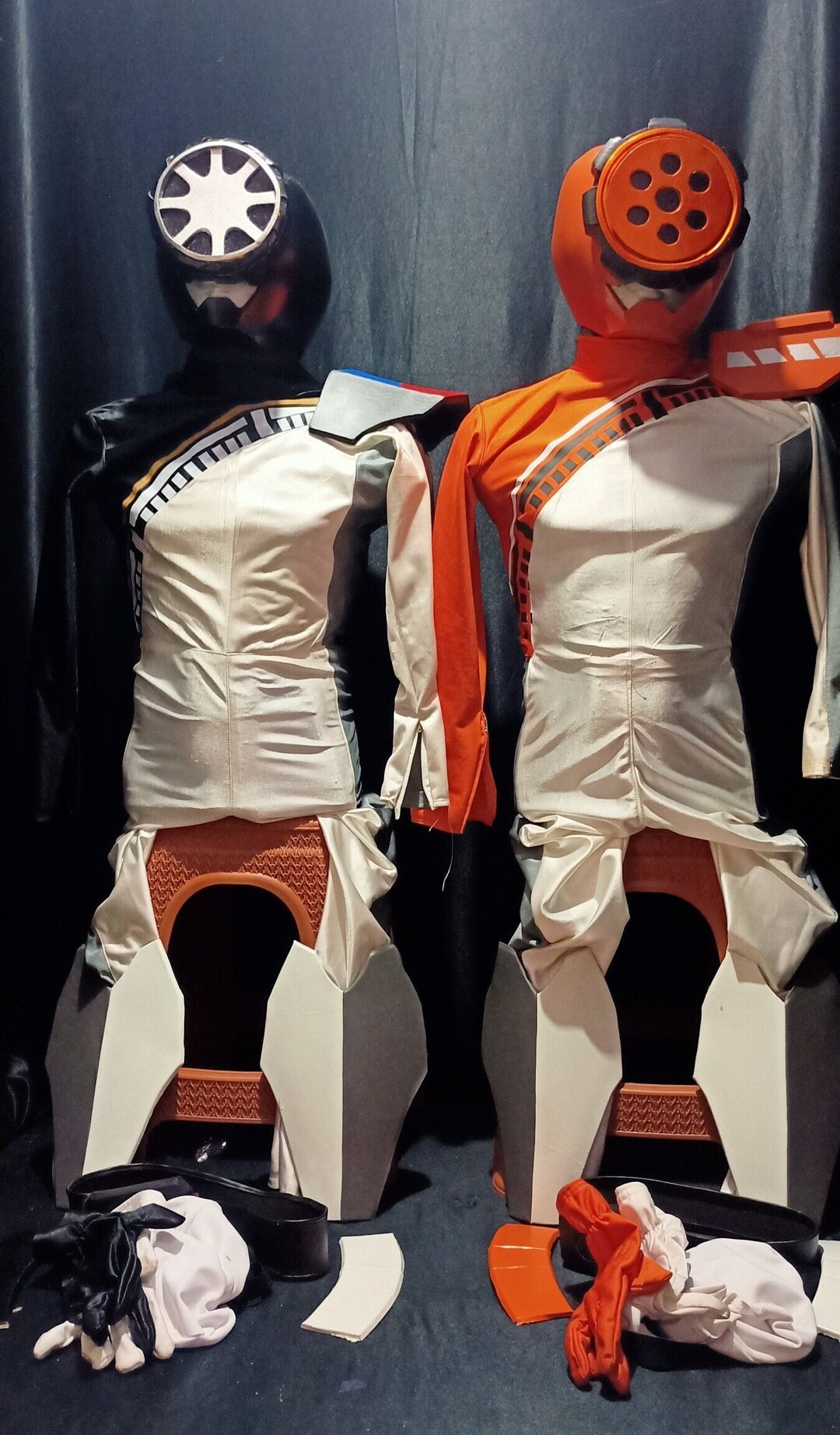 Bakuage Sentai Boonboomger Bun Black & Bun Orange Cosplay Tokusatsu ...