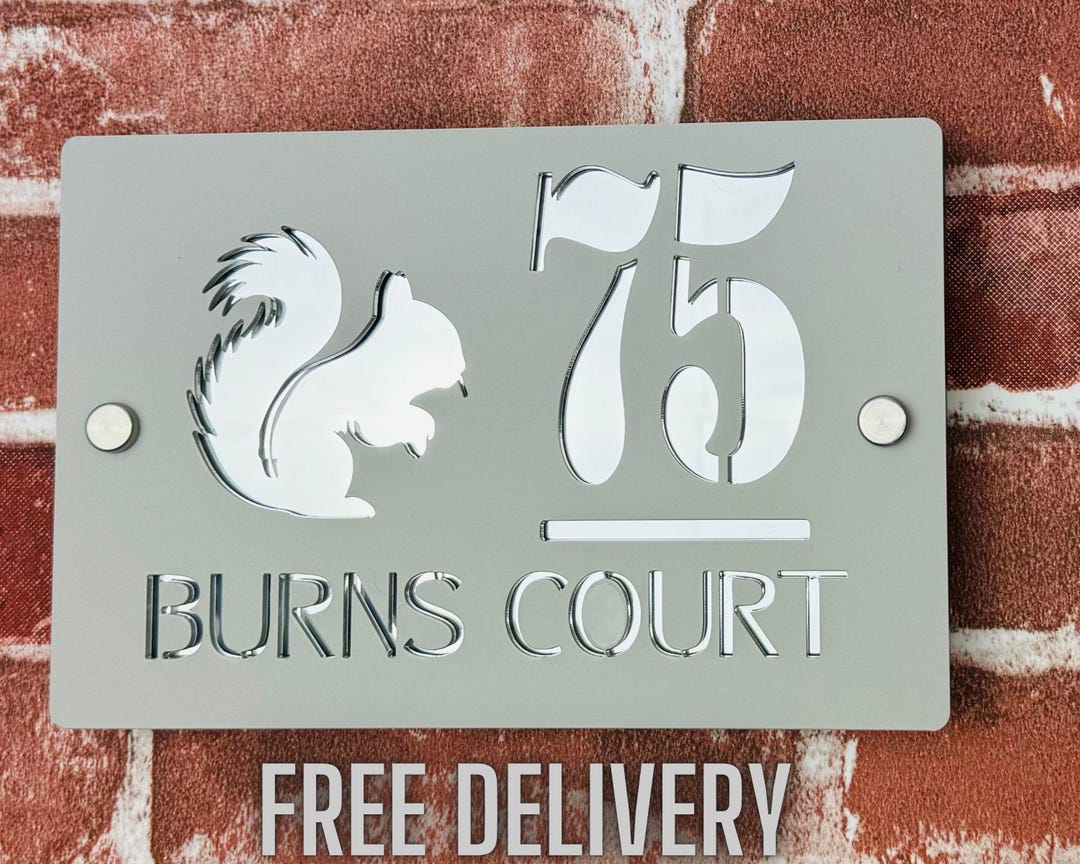 Custom Engraved House Numbers Sign, House Address Sign, Front Door ...