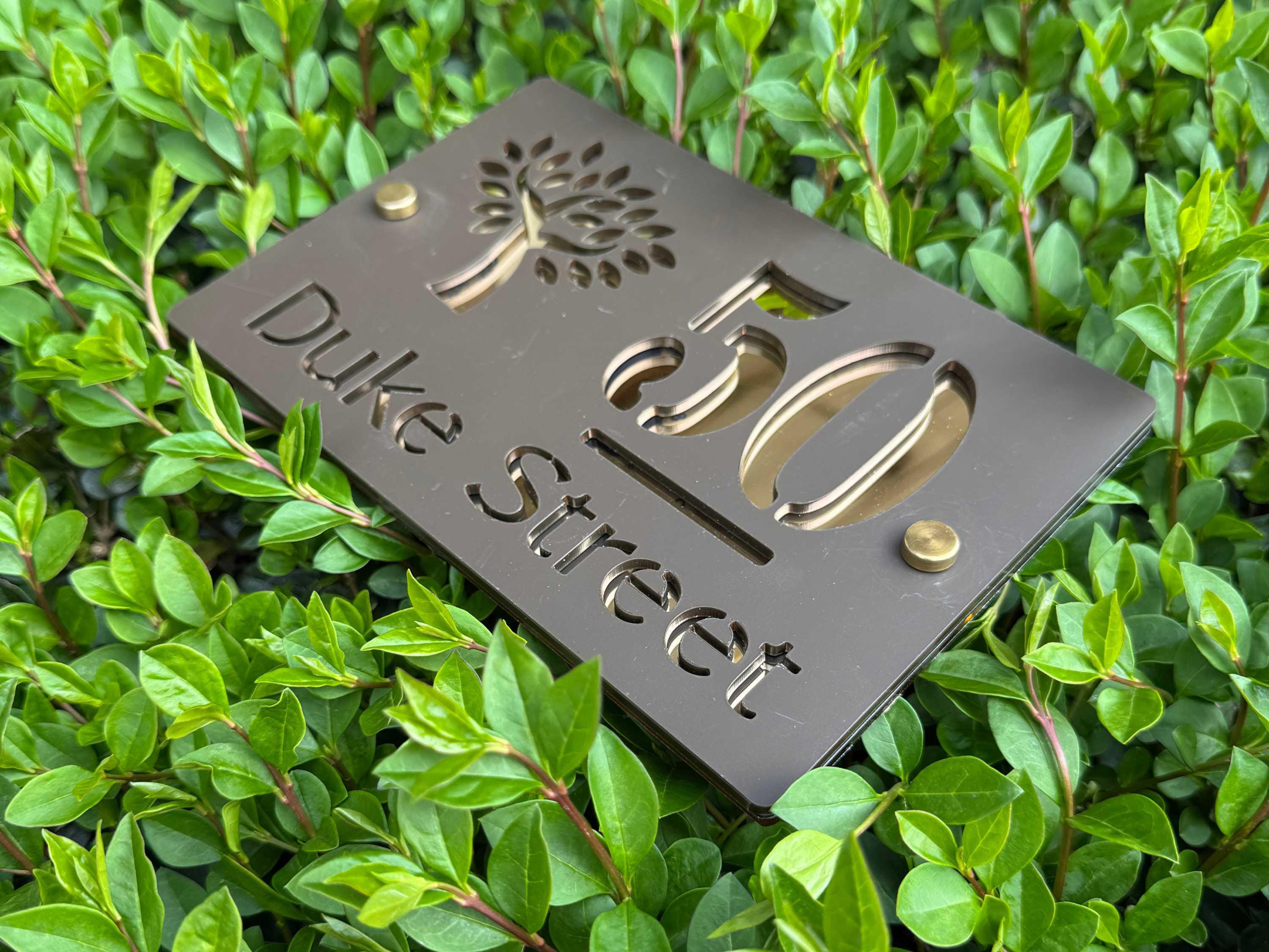 Modern Acrylic House Address Sign, Custom Engraved Front Door Plaque ...