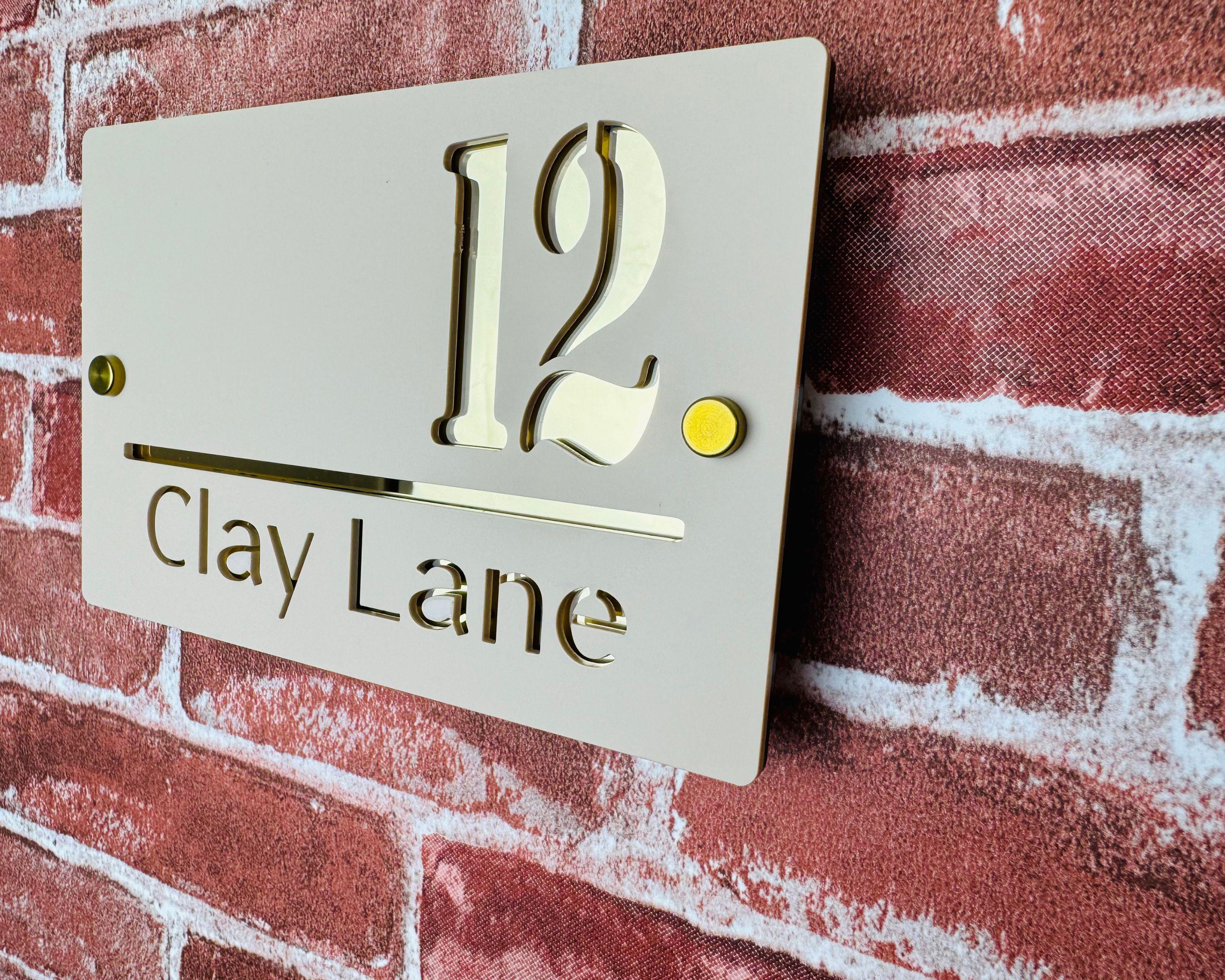 Custom Engraved House Numbers Sign, House Address Sign, Front Door ...